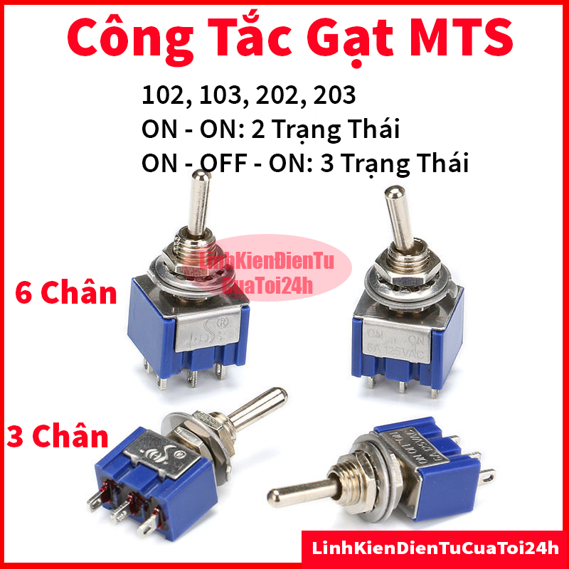 Mts switch 102, 103, 202, 203, 3 pins, 6 pins, 2 states, 3 states 3A ...