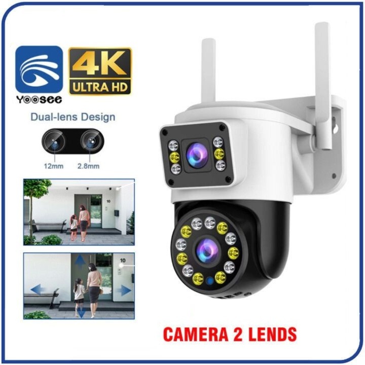 Yoosee Wifi 2-Eyed PTZ Camera With Super Sharp Color, 2-Way ...
