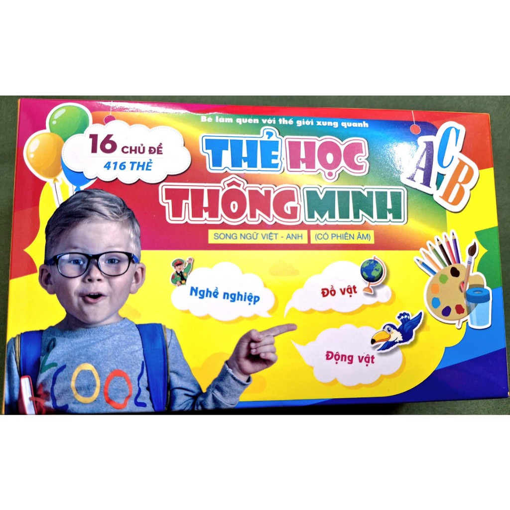 Smart learning card set with 16 topics - 416 English-Vietnamese ...