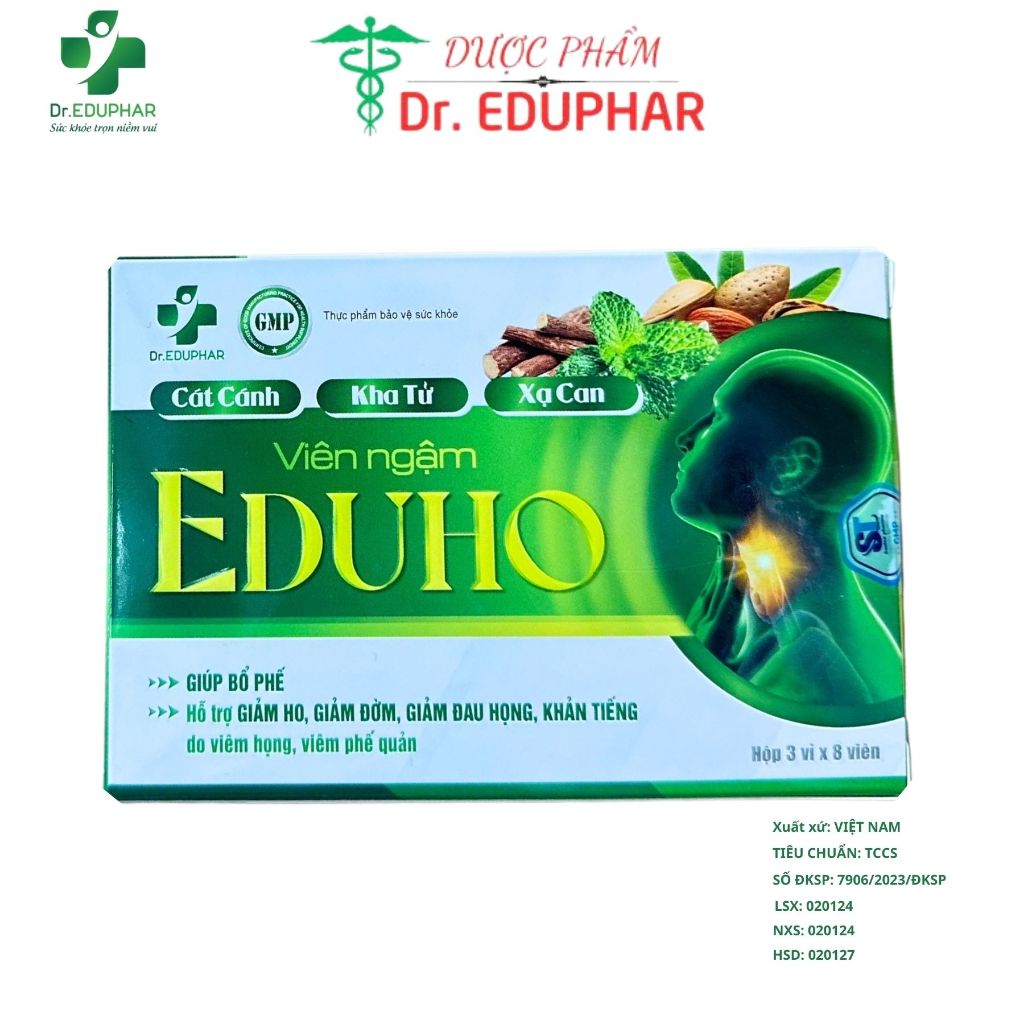 EDUHO Cough Lozenges Box of 3 blisters X 8 Tablets Cough Relief, Phlegm ...