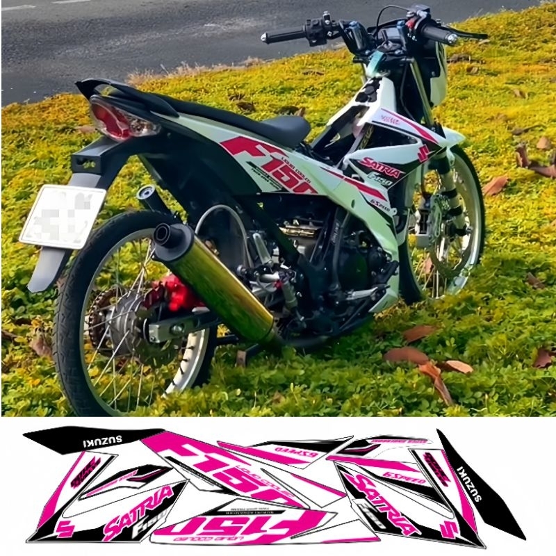 Satria fi 150cc removable stamp - Model F150 Pink and White. High ...