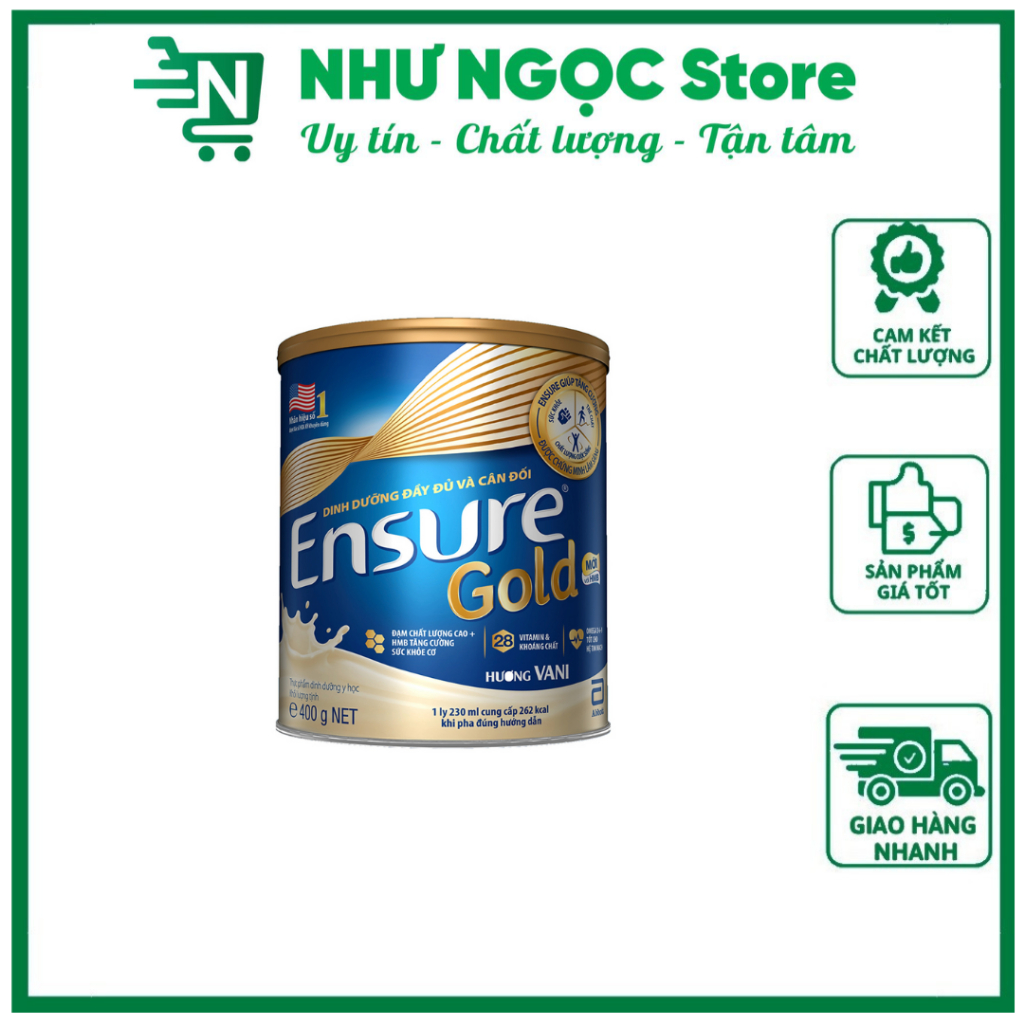 Ensure NutriVigor Shake Vanilla Powdered Milk 400g - Nhu Ngoc Department Store Online | Shopee ...