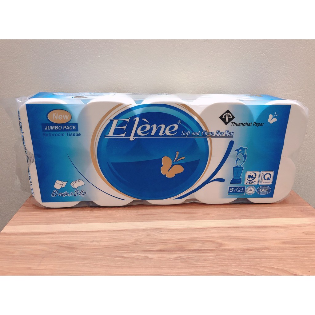 Elene SIEURE 3-layer coreless multi-purpose toilet paper, blue | Shopee ...