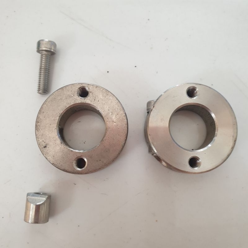 Round shaft clamp stop ring 15 aluminum steel M4 screw taper tightening ...