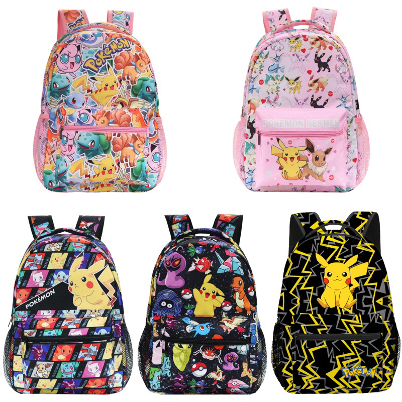 Backpack bag Pokemon Pikachu books for babies grade 1 Level 2 | Shopee ...