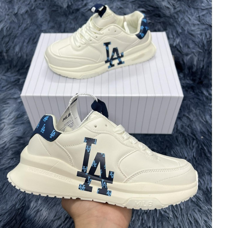 MLB Korea Chunky Runner Classic Monogram La Dodgers Ivory Shoes - MLB ...