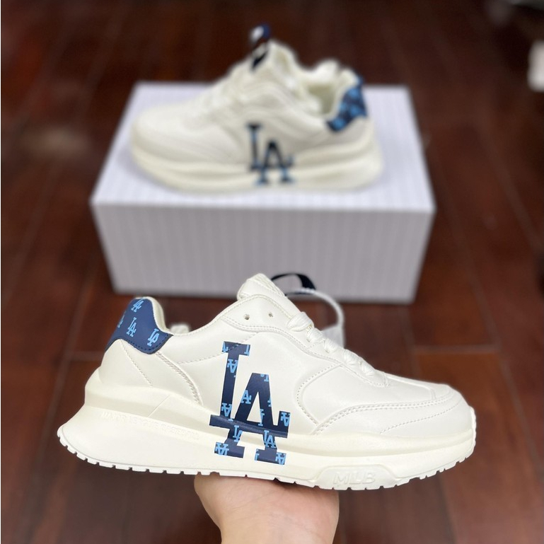 Mlb Korea Chunky Runner Classic Monogram LA Dodgers Ivory Shoes - MLB ...