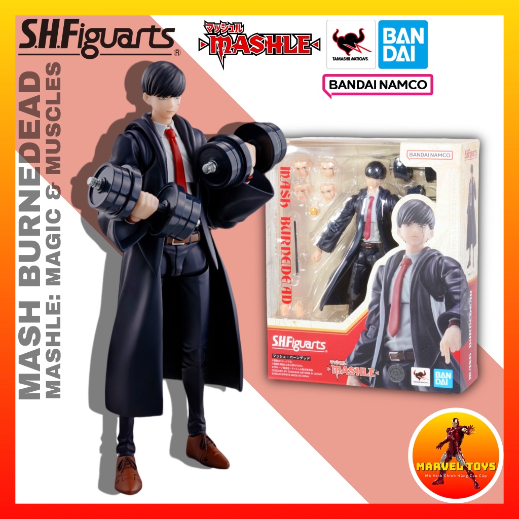 Bandai SHF SHFiguarts Mash Burnedead Genuine Model - MASHLE With Motion ...