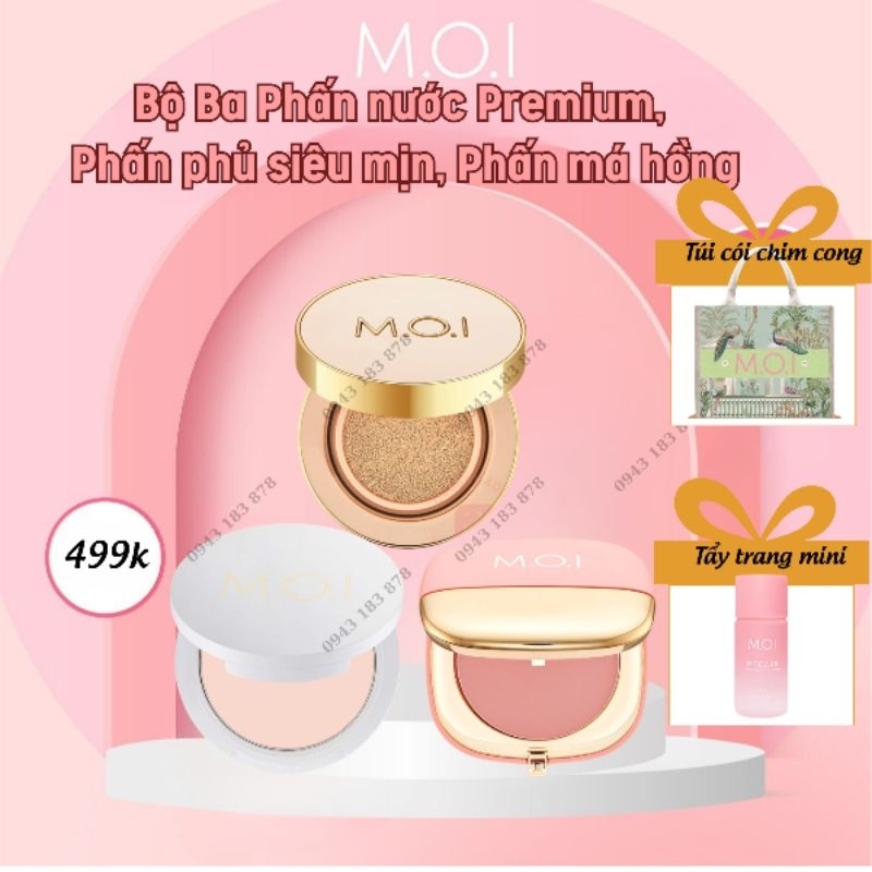 Premium cushion powder trio, super smooth powder, cheekbones MOI Ho ...