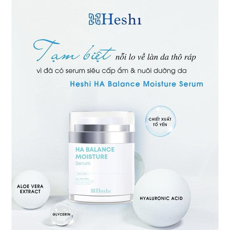 Heshi HA Serum for moisturizing and restoring, free 5 masks | Shopee ...