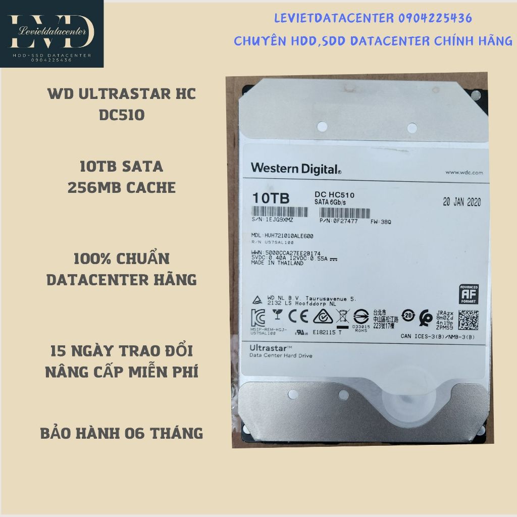Datacenter 3.5 inch sata WD ultra star DC510 10TB HDD | Shopee Malaysia