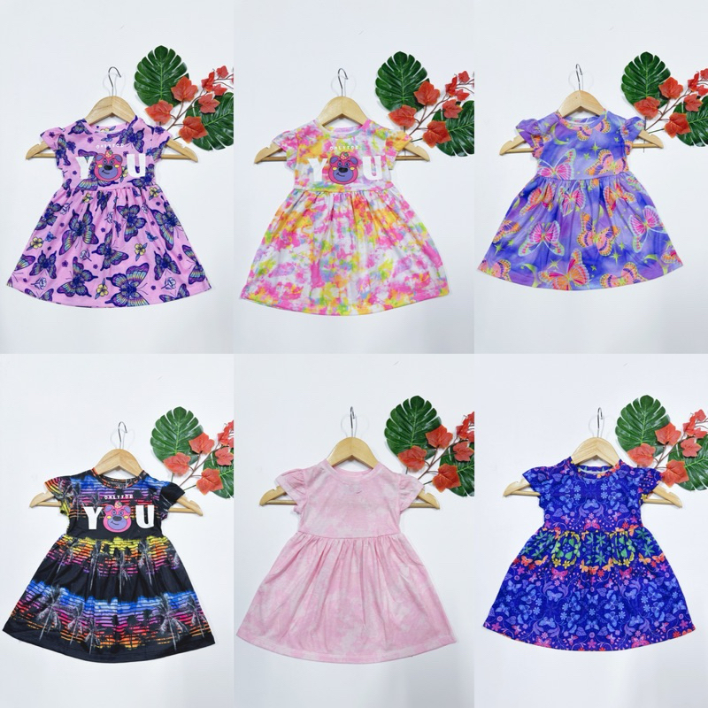 Baby girl dress - super cute 3D printed short-sleeved baby girl dress ...