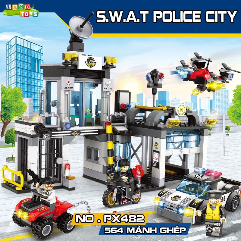 Swat Police City Police Station Model Puzzle Assembly Toy, Patrol ...