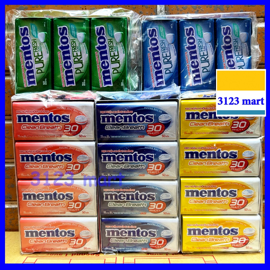 Wholesale. (Lot Of 12 jars) MENTOS PURE FRESH/ CLEAN BREATH mint ...