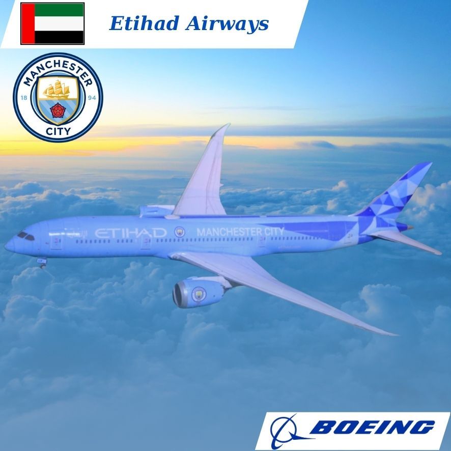 Boeing 787 Etihad Airways Commercial Airplane Paper Model (Manchester ...