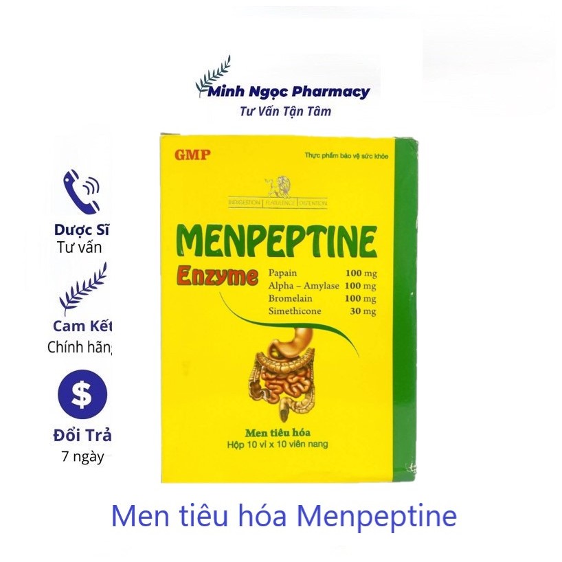Menpeptine Enzymes - Support To Reduce Digestive Disorders, Flatulence, Indigestion, Help Absorb ...