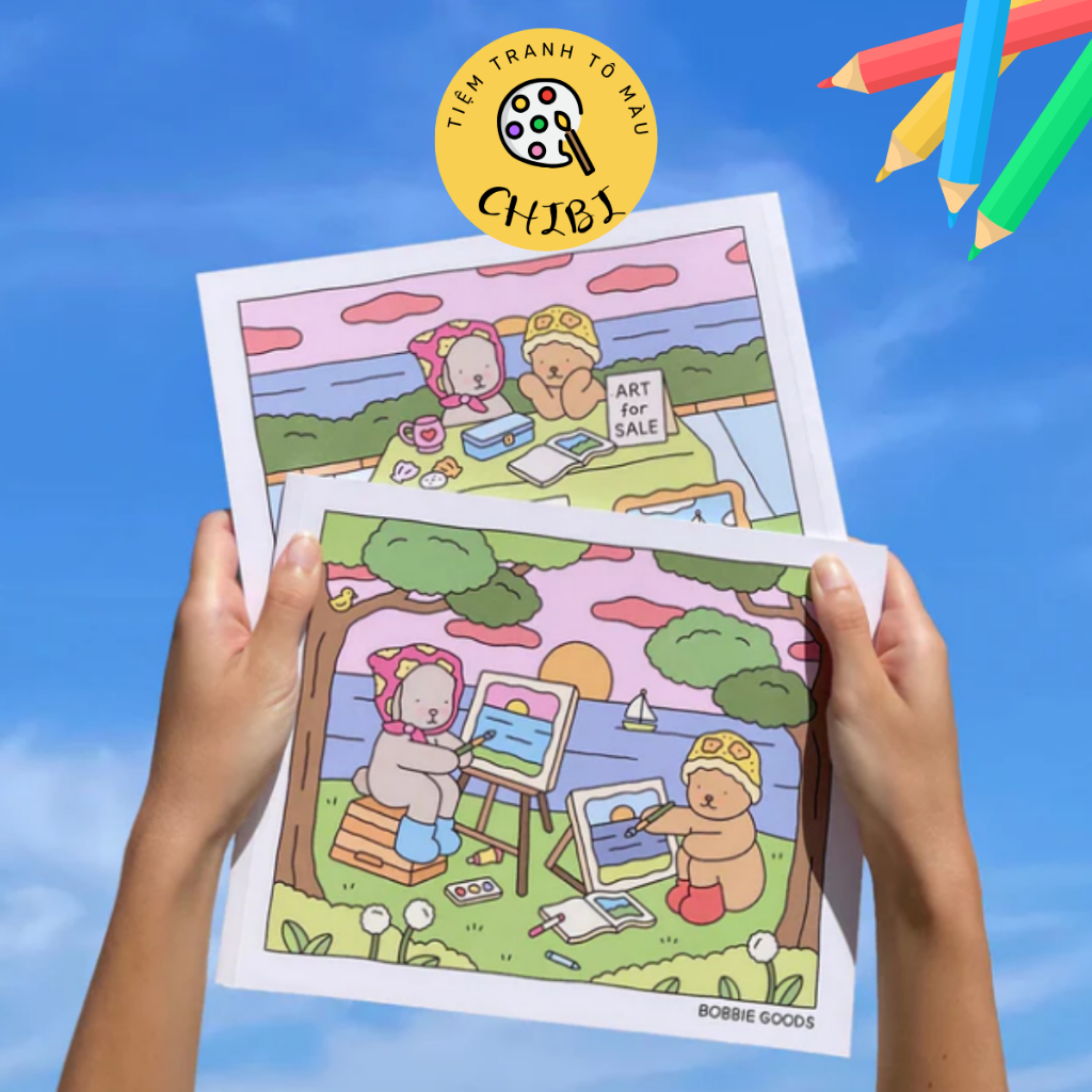 Bobbie Goods Coloring Pictures 30 Paper Pictures 250gsm Thick ...