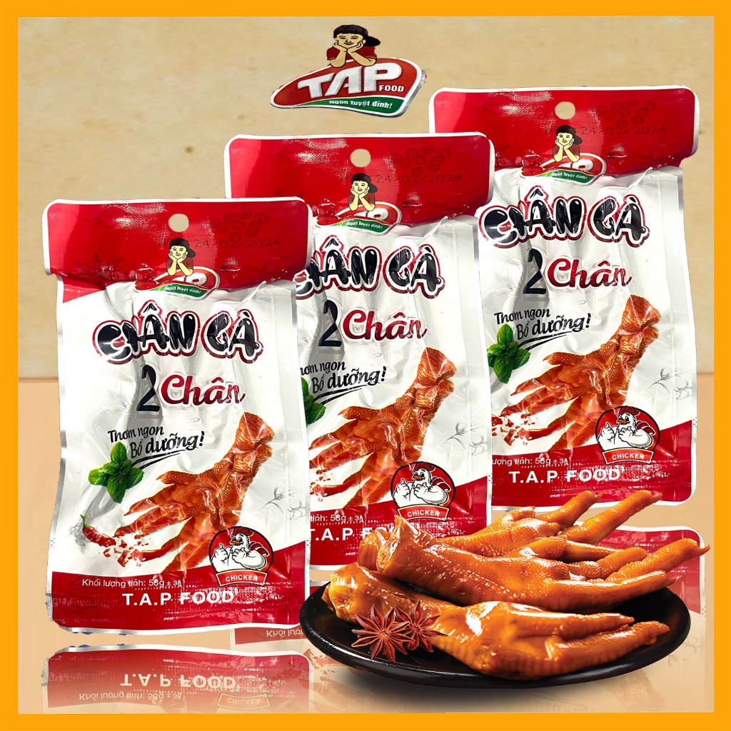 Combo 10 Spicy Chicken Feet Tapfood Double Leg X2 Pack 2 Feet 58g ...