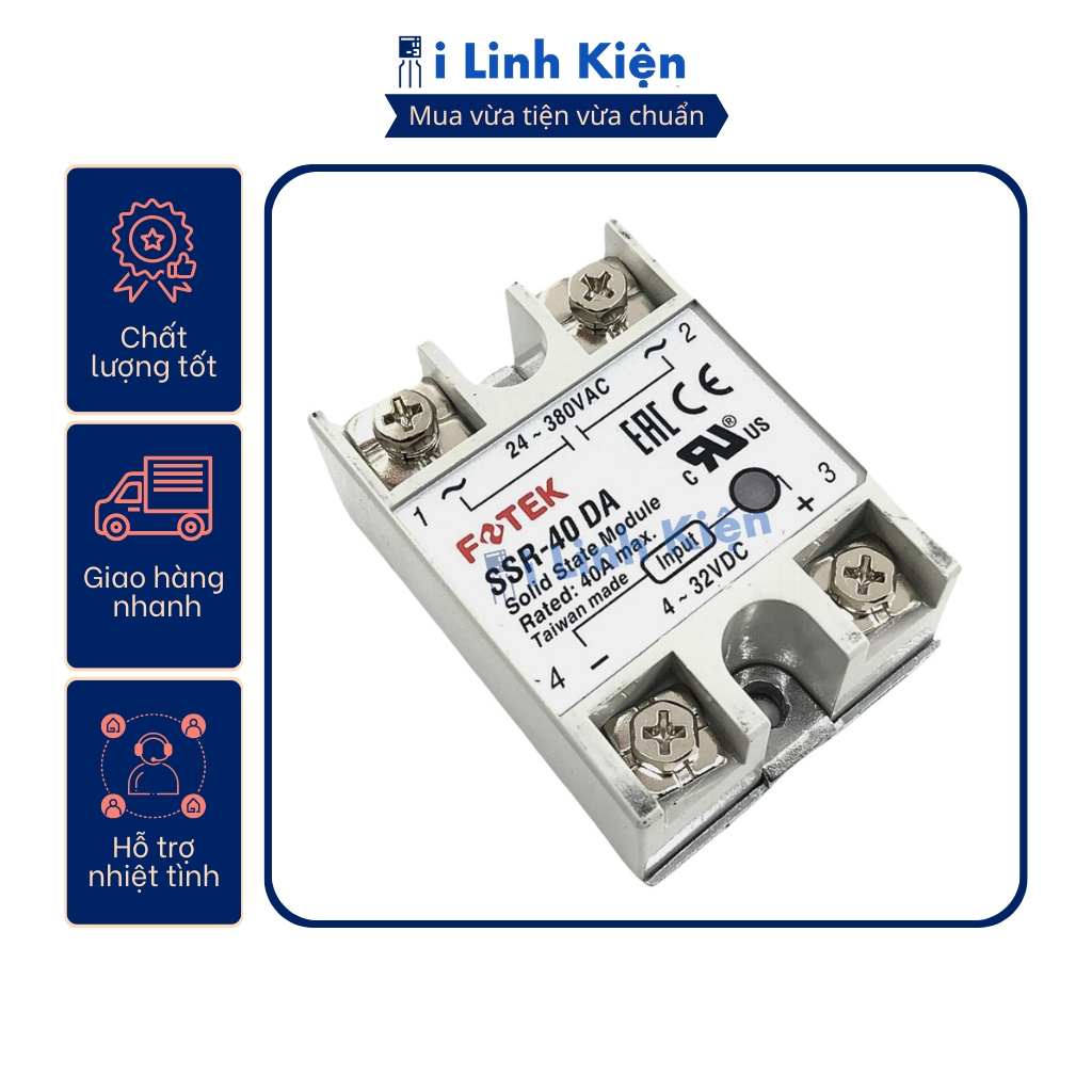 Semiconductor Relay SSR-40 DA 24V-380V 40A Dc Ac Control Genuine 40A ...