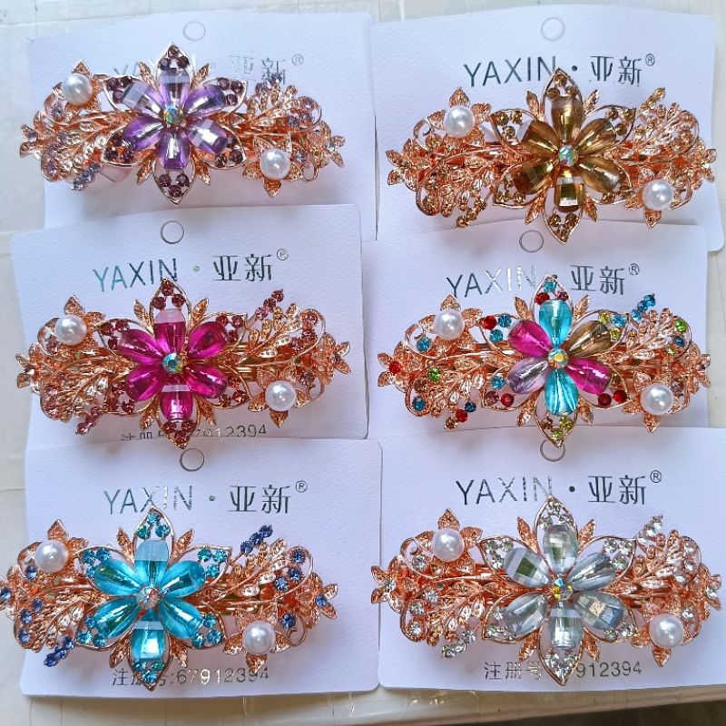 Hair clip horizontal clip-on tail size 8cm for women with thin hair bag ...