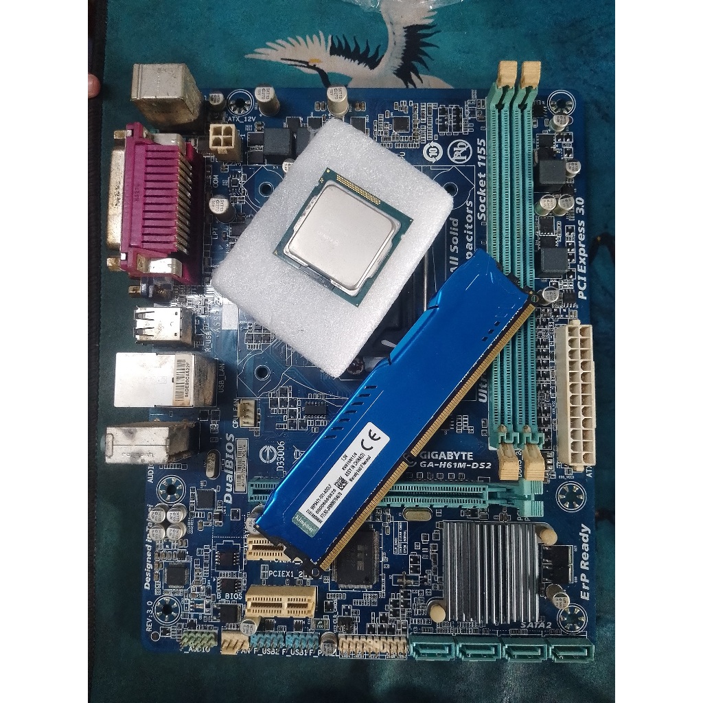 Main set H61 Giga DS2 + cpu i5 3470 + 8G Ram DDR3 + cpu fan | Shopee ...