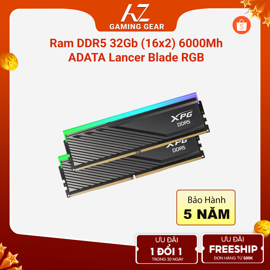 Ram DDR5 32Gb (16x2) 6000Mh ADATA Lancer Blade RGB | Shopee Malaysia