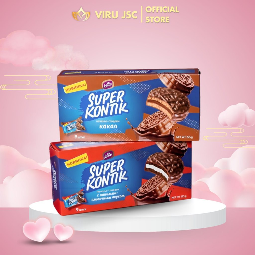 [Viet Nga] - Super Kontik Russian Imported Chocolate Cake 150g Vanilla ...