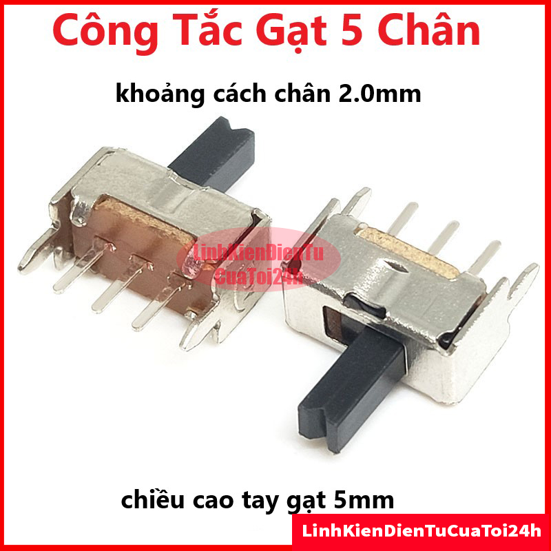 5 Pieces 5-Pin Lever Switch, pin distance 2.0mm, lever height 5mm ...