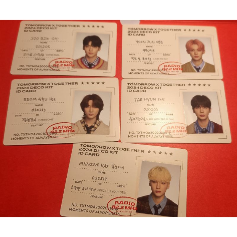 Photocard id card txt deco 2024 Genuine Super Beautiful photocard hot hit card txt Corner tubatu ...