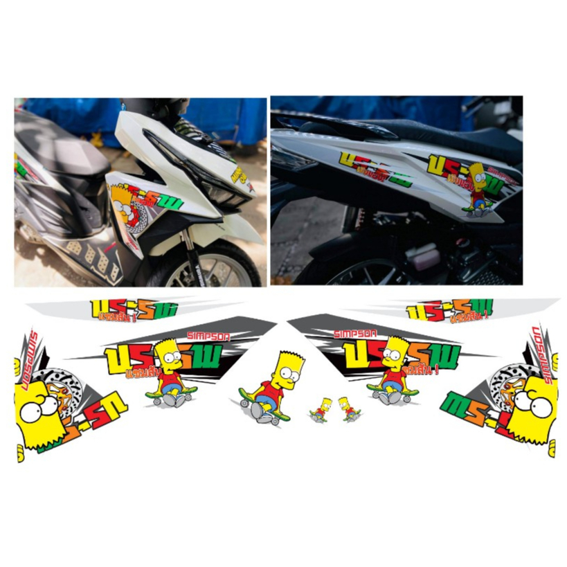 Vario simpson removable sticker white car sticker | Shopee Malaysia
