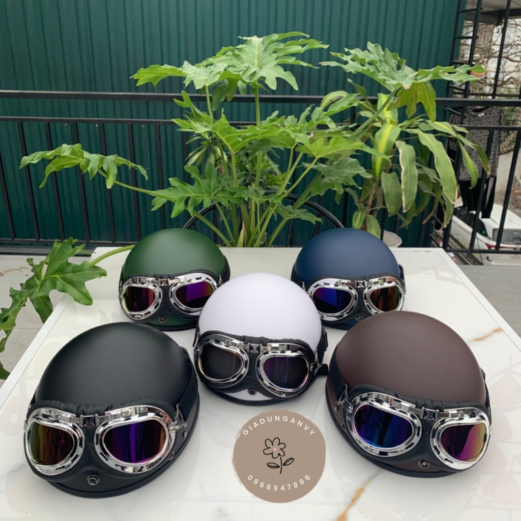 Pilot Goggles 1/2 Head Helmet, High Quality Pilot Goggles Half Head ...