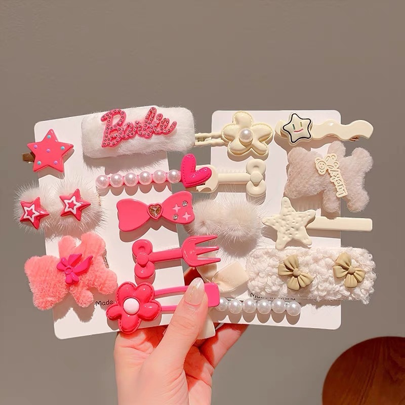 Set OF KOREAN STYLE HORIZONTAL HAIR CLIPS, CUTE, LUXURY FOR GIRLS AND ...