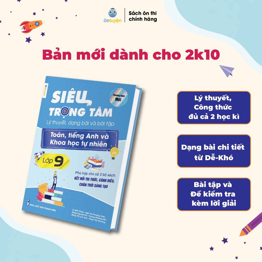 Grade 9 Book (New Program) - Super Focus Math, English,KHTN for 3 sets ...