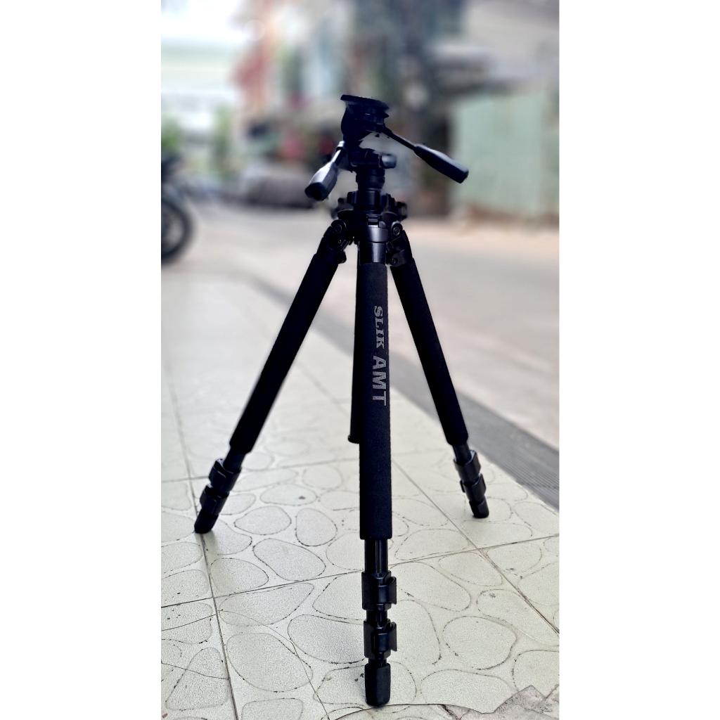 90% new Slik Pro 500 DX Leg tripod with pockets | Shopee Malaysia
