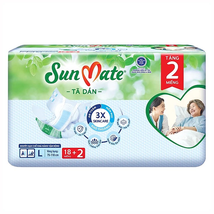 Sunmate Adult Diapers Size L18+2 Pieces | Shopee Malaysia