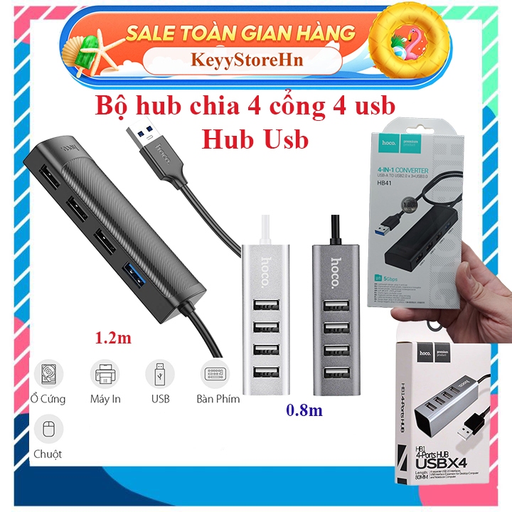 Hoco HB41 4-Port Usb Hub 1.2m long and HB1 0.8m long. Usb hub, 4 usb ...