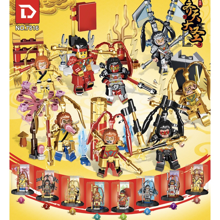 Assemble Sun WuKong/ WuKong/ Monkie Kid Minifigures Comes with a Large ...