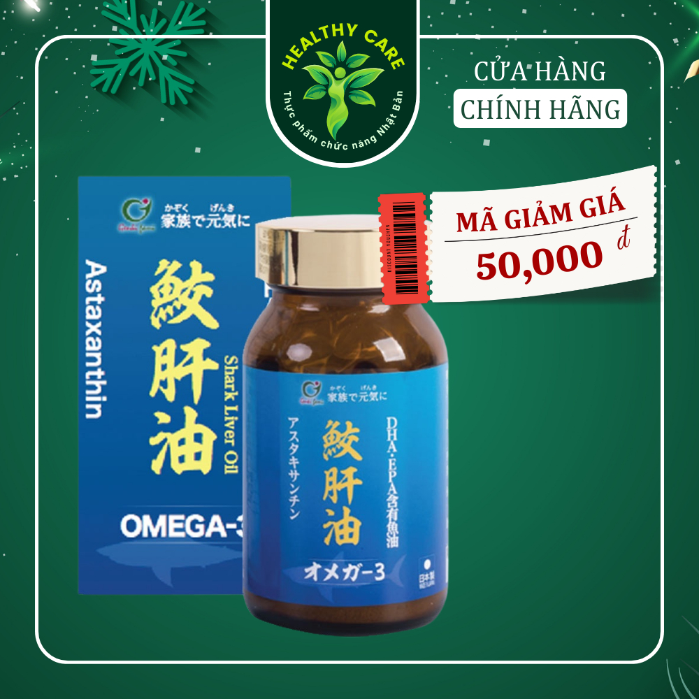 Omega 3 GENKI FAMI Shark Liver Oil Tablets Help Reduce Dry Eyes ...