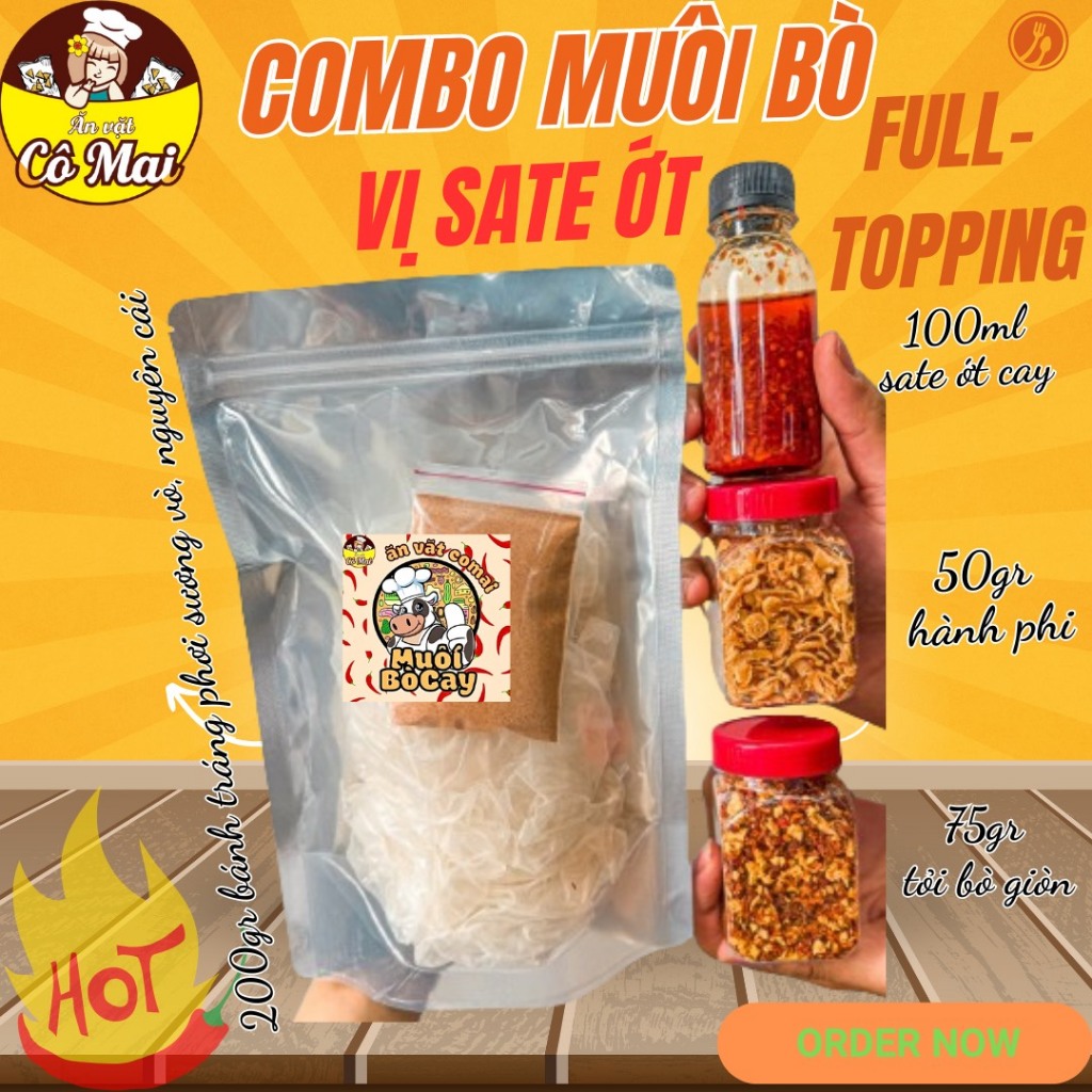 (NEW) Set OF SALTED BEEF SATE WITH CHILI, FULL-TOPPING LEMON SATE ...