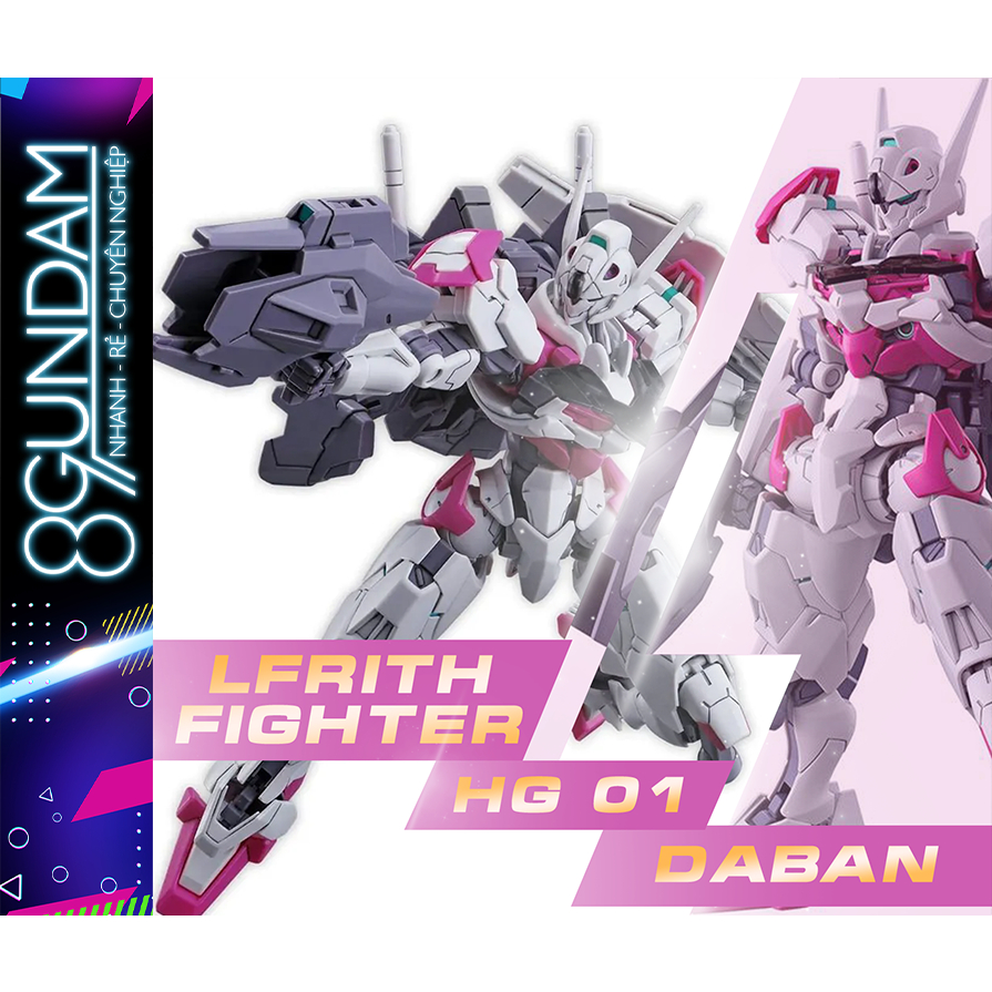 HG 01 Lfrith Fighter Assembly Model (with base) | Shopee Malaysia