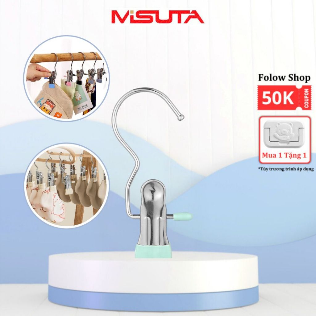 Combo of 10 Hooks with Clothes Hanger, Multifunctional Stainless Steel ...