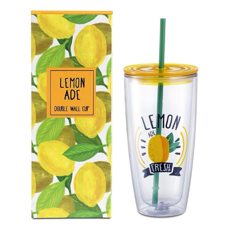 [Genuine] - 2-layer Plastic Cup With Lock & Lock Straw 750ml | Shopee ...