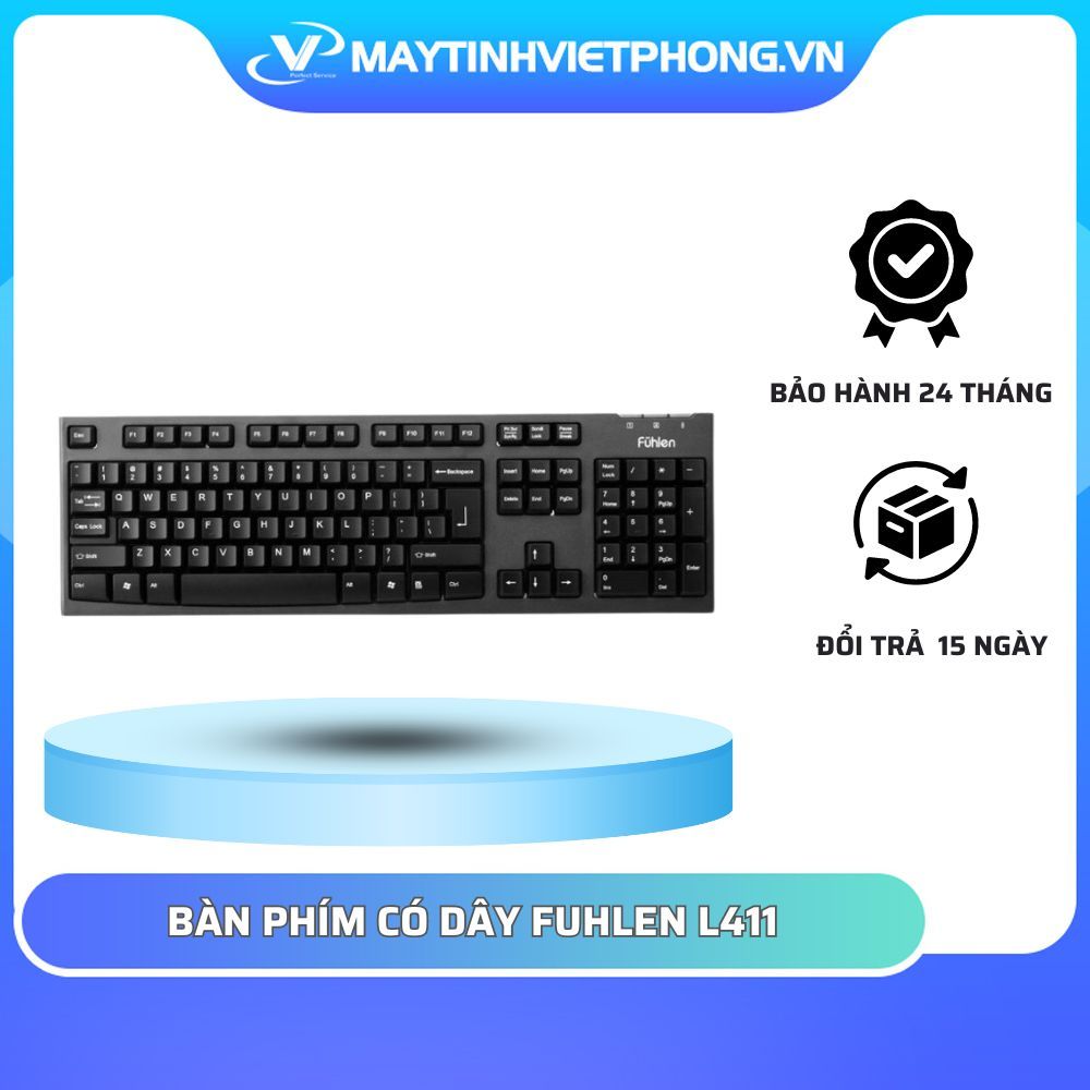 FUHLEN L411 WIRED OFFICE KEYBOARD (USB/BLACK) GENUINE | Shopee Malaysia