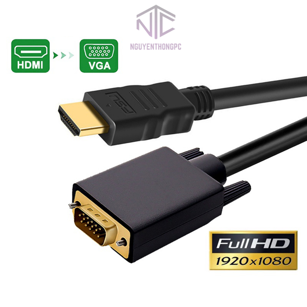 Hdmi to VGA, HDMI to VGA cable, 1.8 meter long, FullHD 1080P resolution ...