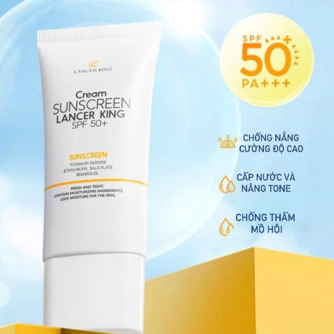 LANCER KING Sunscreen SPF 50+ PA++ Natural Tone Enhancer Protects Skin ...