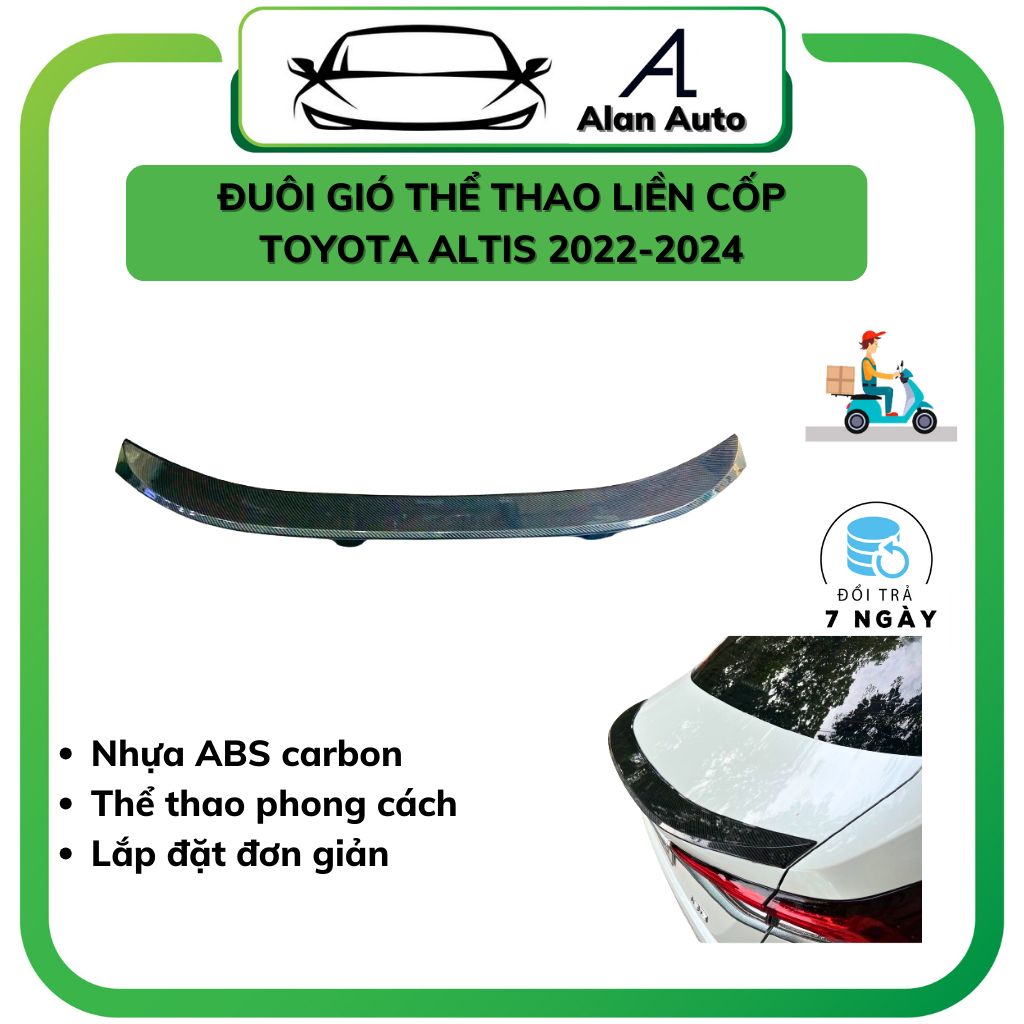 Trunk spoiler for Toyota Altis 2022-2024, High quality Carbon sports ...