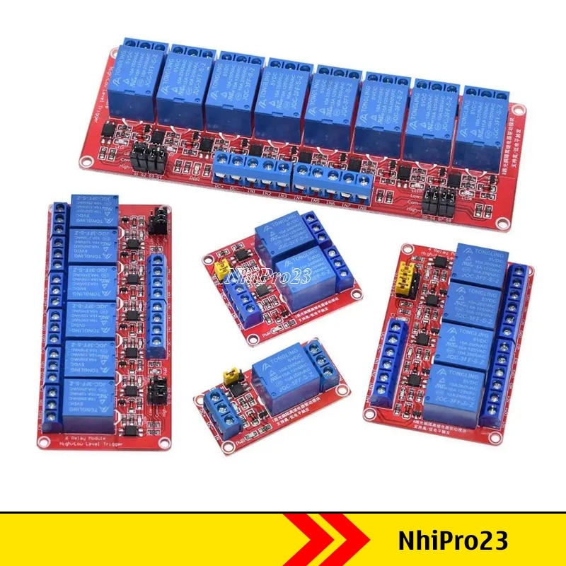 High/low Trigger relay Module 1/2/4/8 5V 12V 24V, Isolation Opto Output ...
