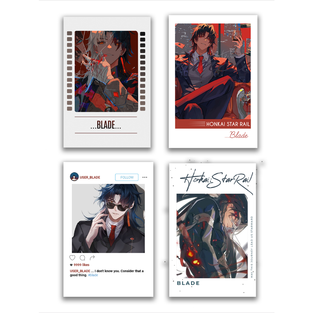 Pack 4 pola card Blade game Honkai Star Rail | Shopee Malaysia