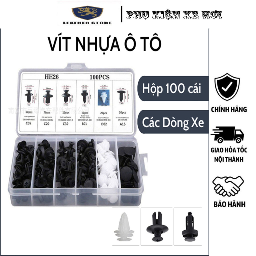 [Box Of 100c] Anti-rust car plastic screws, plastic expansion bolts for ...