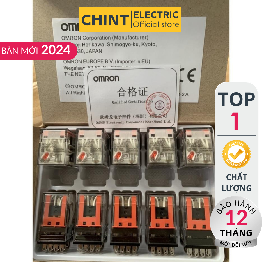 Omron MY4N-GS Intermediate Relay 14 Pin Voltage 220VAC / 110VAC / 24VDC / 12VDC New Version ...